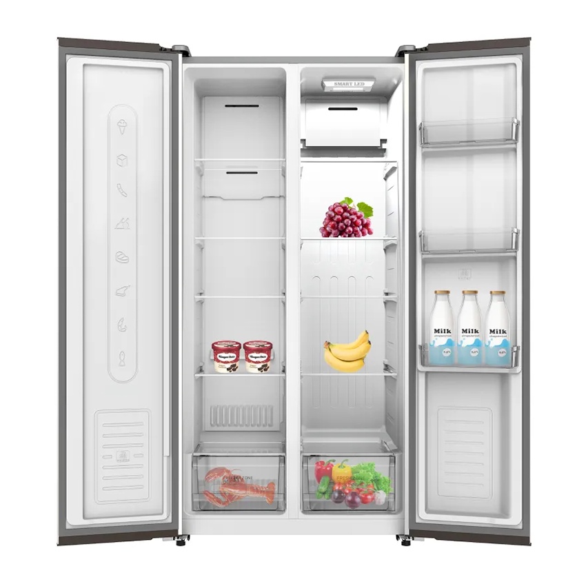 Skyworth 470L Side By Side Inverter Refrigerator SBS-408WP (Dark Silver) | Shopee Malaysia
