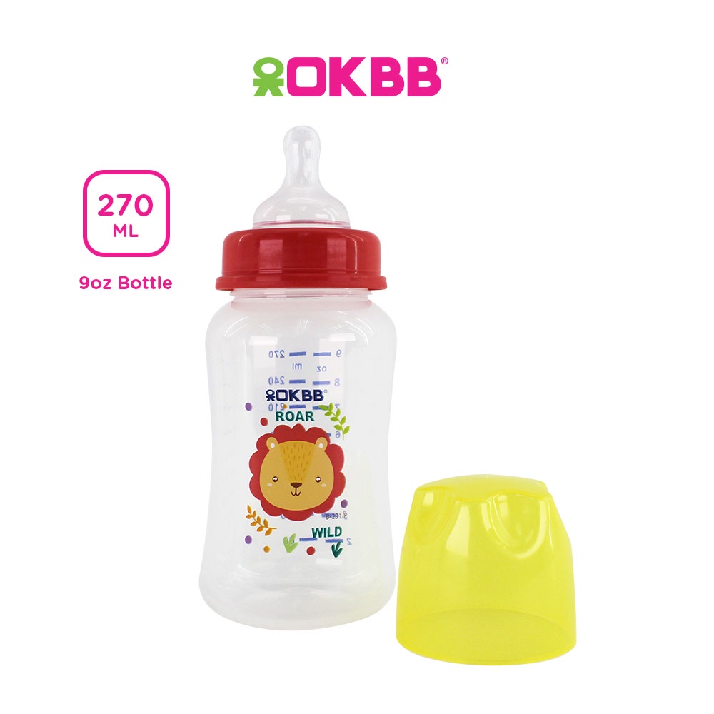 OKBB Twin Pack Baby Feeding Bottle Wide Neck Teats Feeding Essentials 9 ...