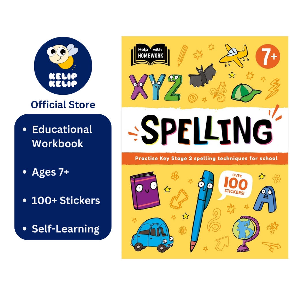 Spelling Educational Workbook for Kids (Age 7+) With 100+ Fun Reward ...