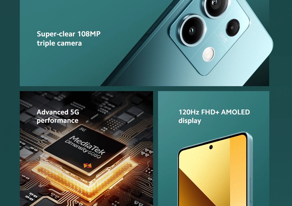 Redmi Note 13 5G 8+256GB | Support NFC Function | 120hz Refresh Rate ...