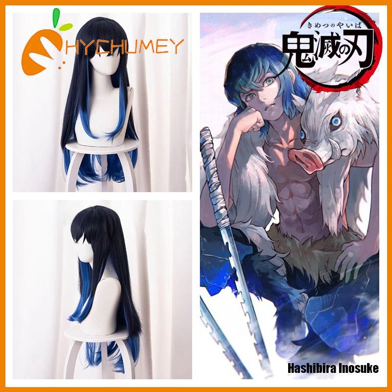 Be Envy The Of Your Friends With Long Blue-gradient Wig For Zenitsu ...