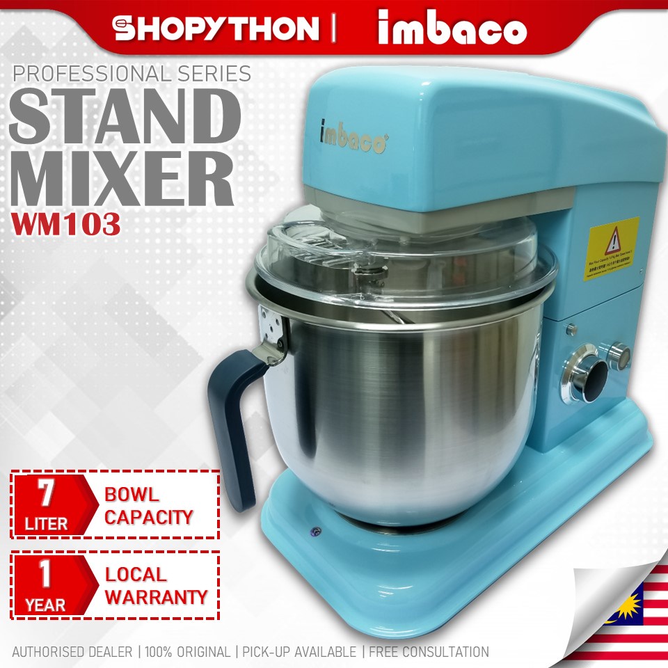 IMBACO Professional Series Stand Mixer WM103 - Blue (7.0L/500W) Heavy ...