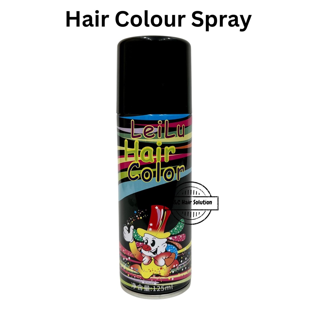 Leilu Colour Hair Spray 125ml Black Colour Hair Spray Temporary Hair ...