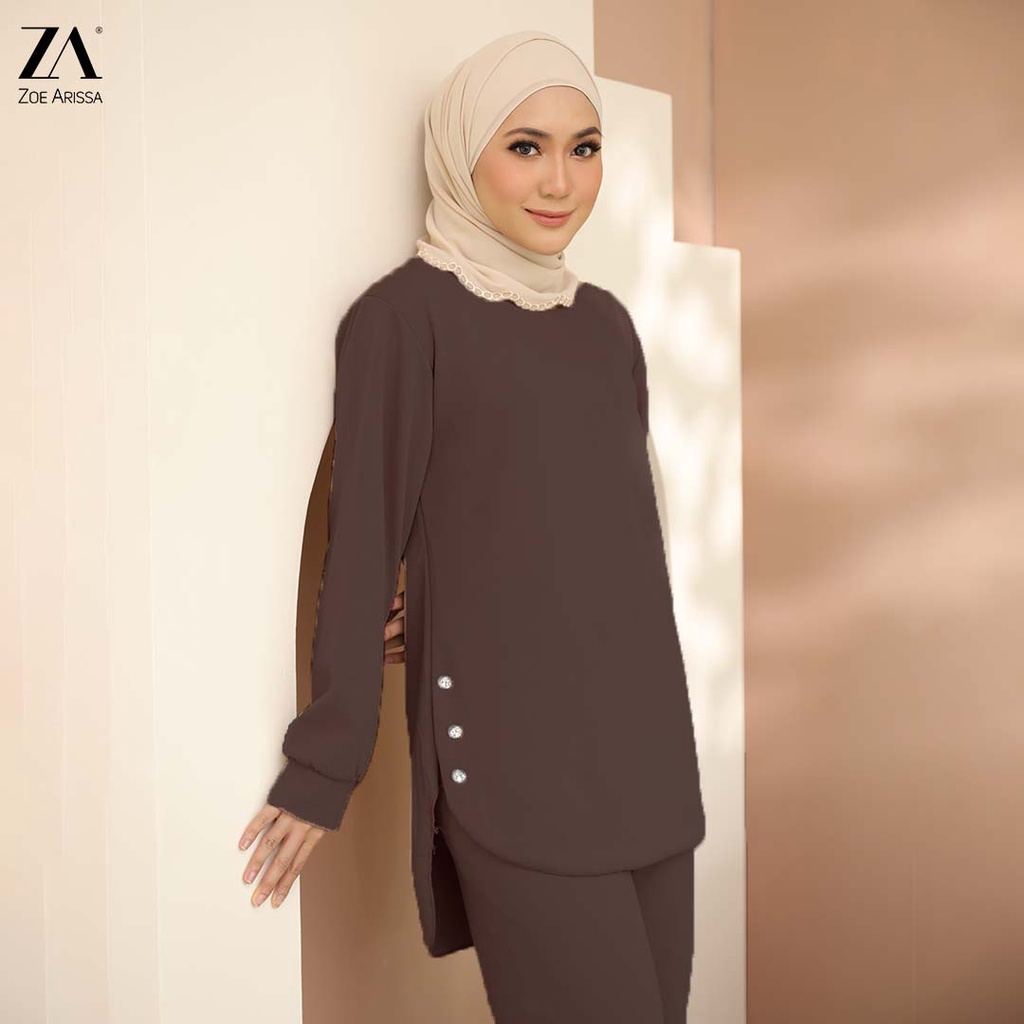 ZOE ARISSA SET MUSLIMAH SET BAJU SELUAR Suit Muslimah Murah Palazzo Set ...