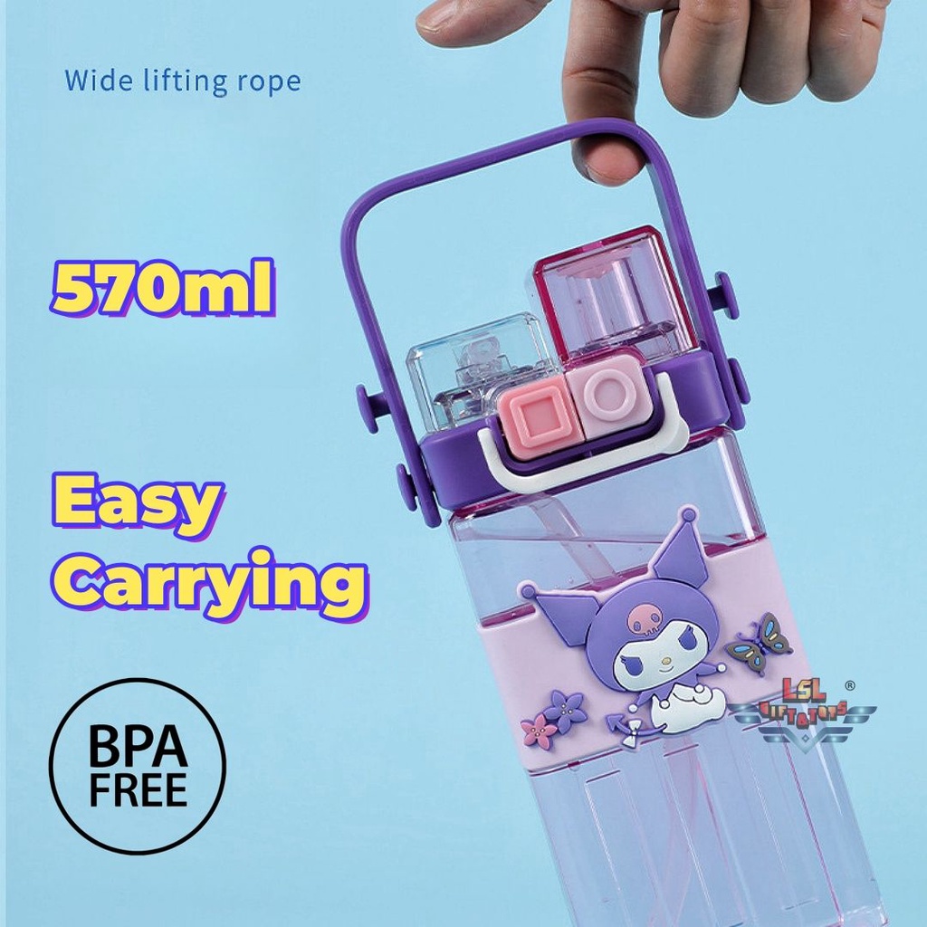 [W-040] LSL GIFTS Cartoon BPA Free Portable Children Two Ways Drink Straw and Non Straw Water ...