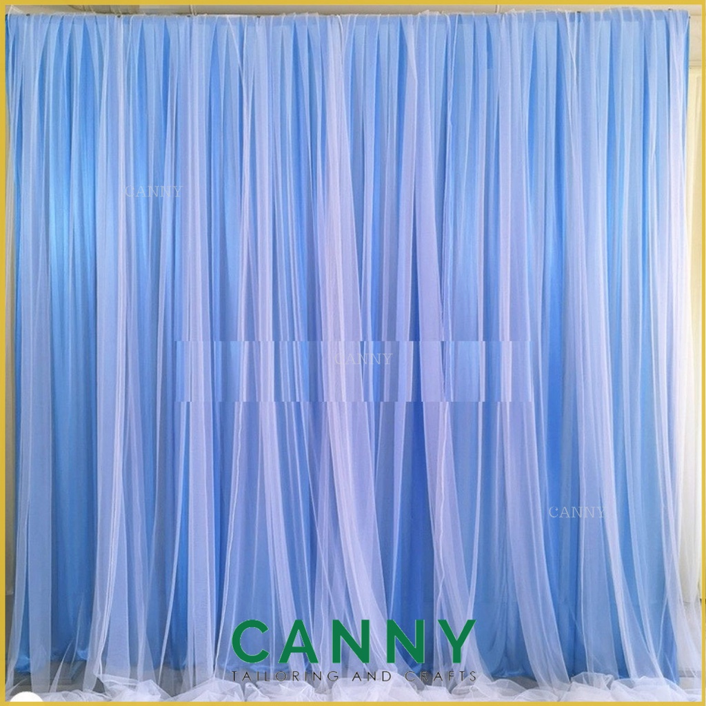 (1pcs) Backdrop Mesh And Cloth Curtain For Wedding Party Decoration 3 ...