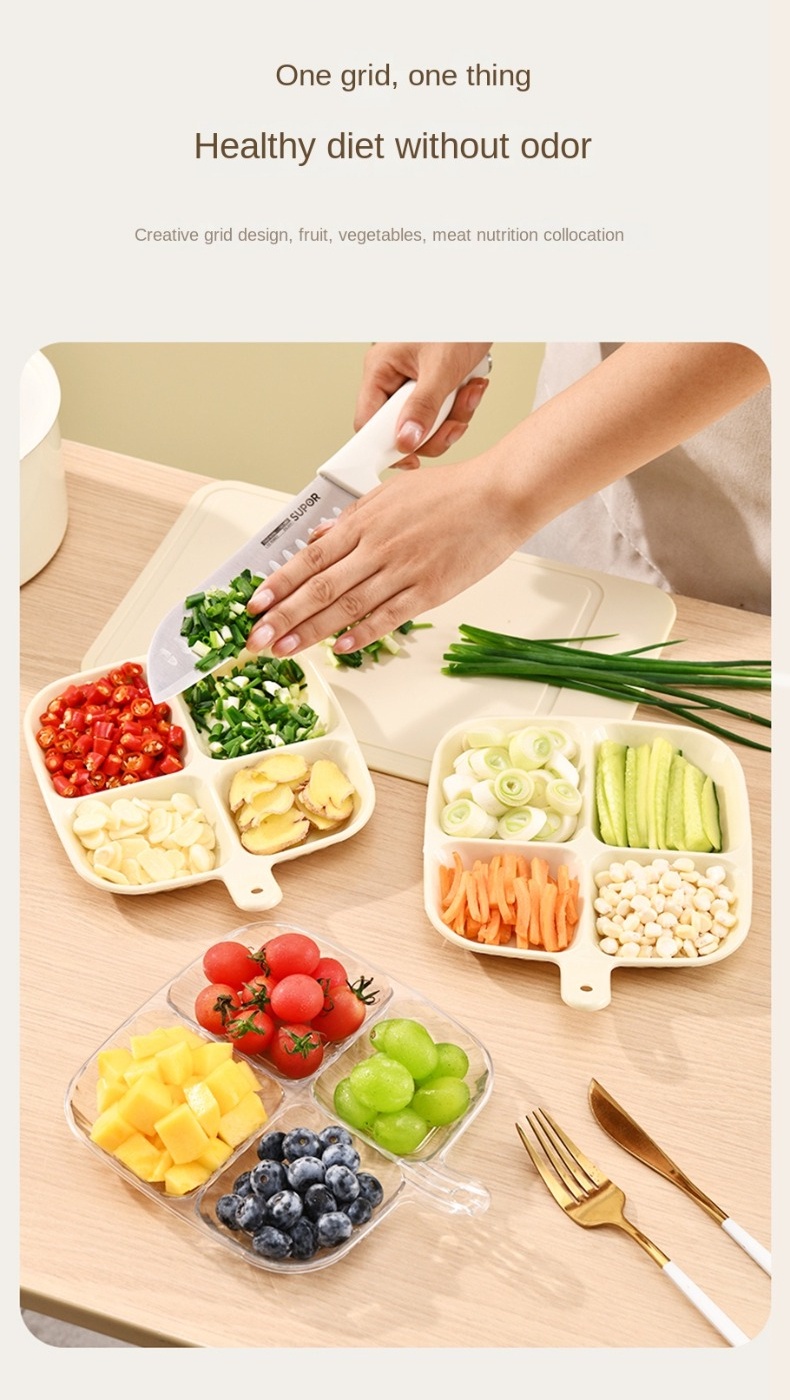 Household Kitchen Multifunctional Divided Ginger Garlic Preparation ...