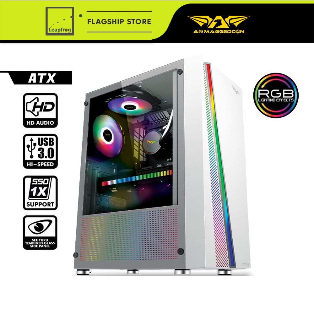 Armaggeddon Kagami K2 ATX Gaming PC Case with RGB Lighting Effect ...