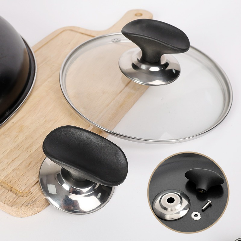 Universal Stainless Steel Black Pot Lid Handle / Replacement Pan Lid ...