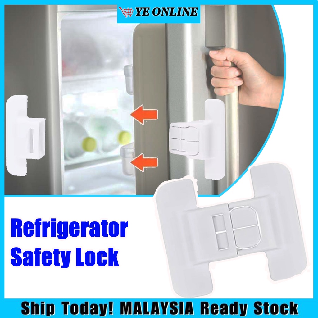 Drawer Safety Lock Anti Pinch Hand Fridge Safety Buckle Punch Free Baby ...