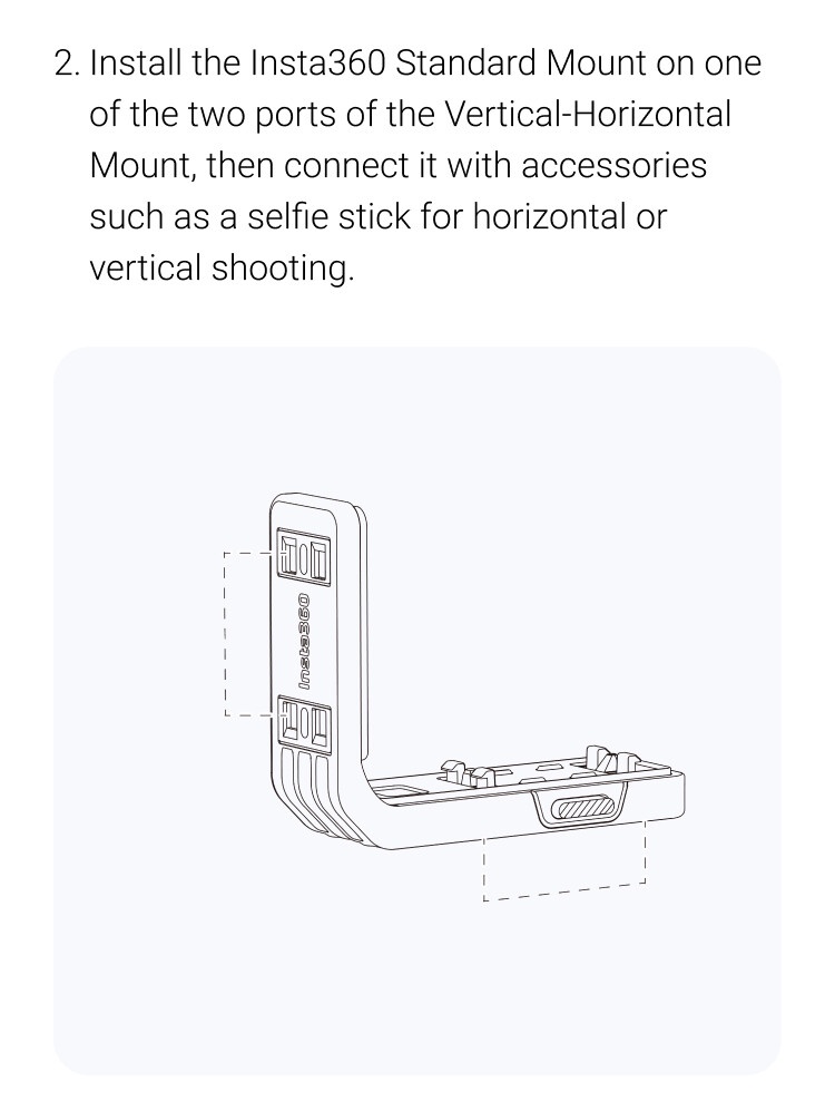 【Original New】Insta360 Ace/Ace Pro/ACE PRO 2 Vertical-Horizontal Mount ...