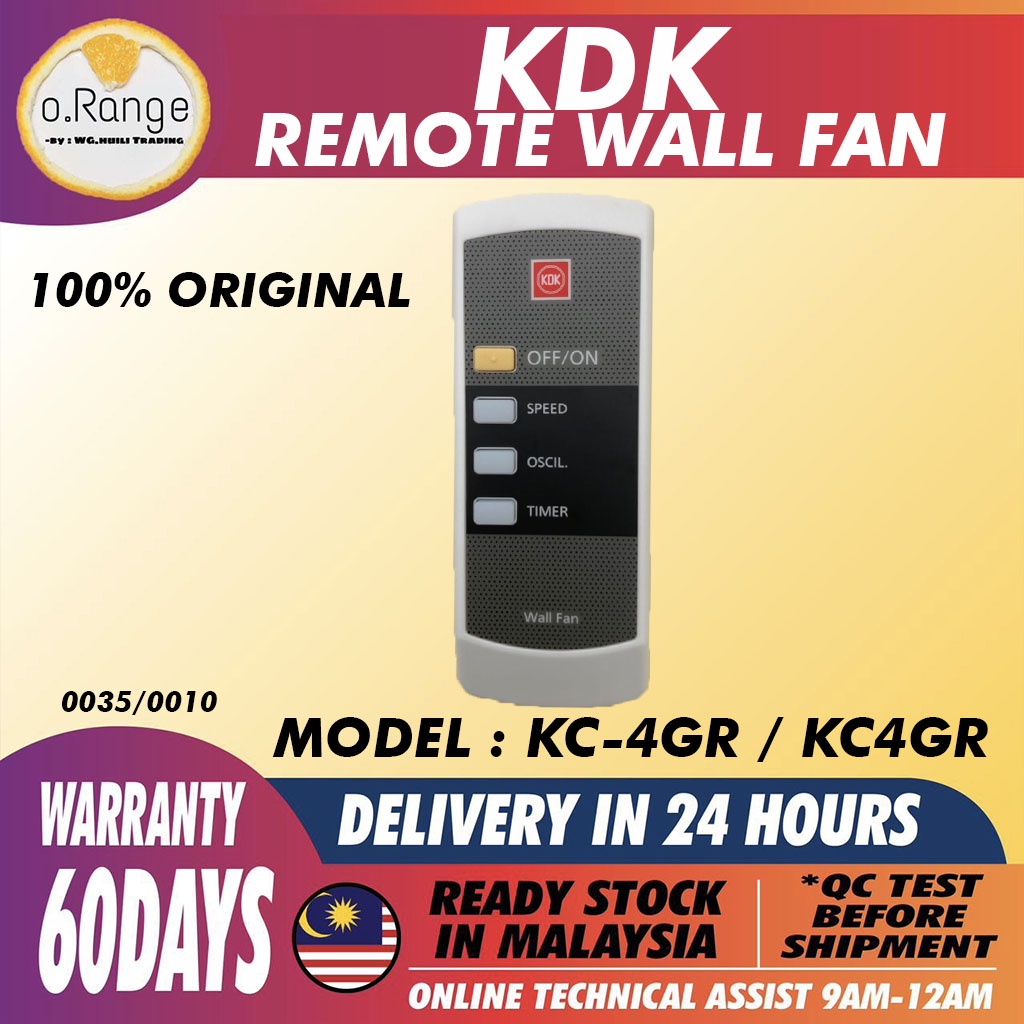 (100% ORIGINAL) KC-4GR KC4GR KDK REMOTE CONTROL WALL FAN | Shopee Malaysia