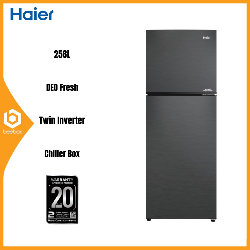 Haier HRF-IV258H 258L 2-Door Refrigerator Twin Inverter DEO Fresh ...