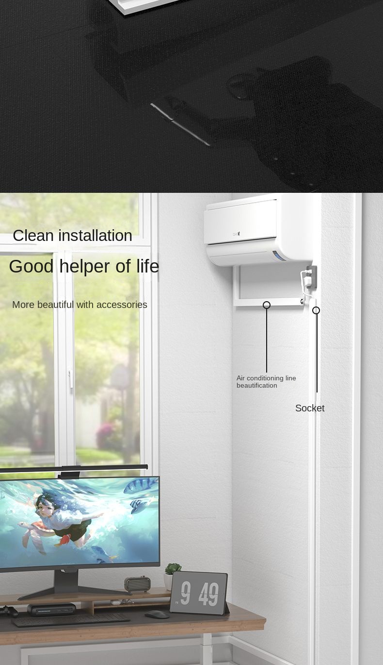 PVC Self-Adhesive Trunking Mini Square Trunking Network Power Cable ...