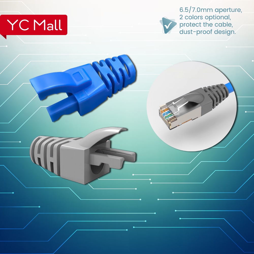 Dintek RJ45 Color-Coded Rubber Boot 6.5/7mm For Cat6 | Shopee Malaysia