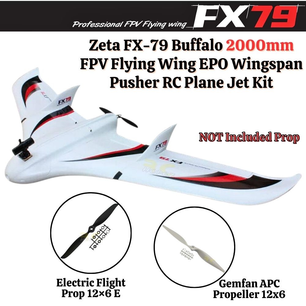 Pusher RC Plane Jet Kit Zeta FX-79 Buffalo 2000mm FPV Flying Wing EPO Wingspan ZT008 | Shopee ...