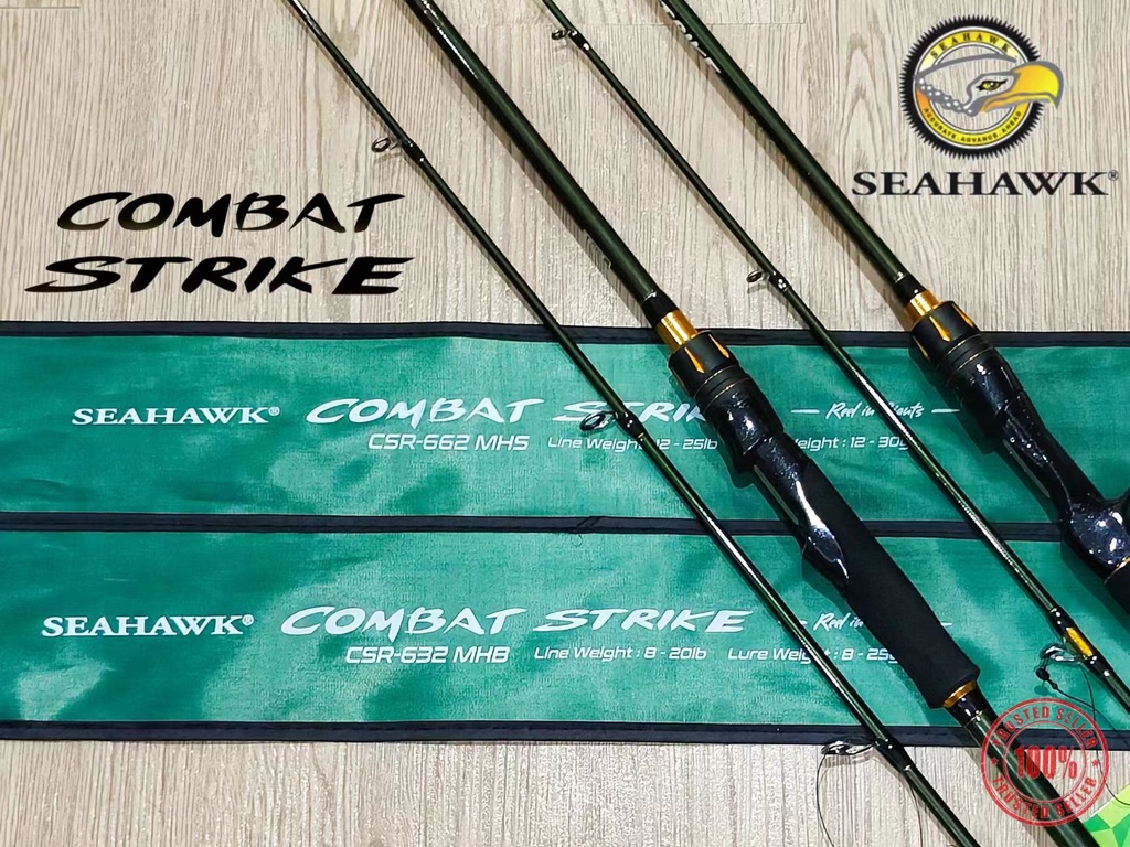 SEAHAWK COMBAT STRIKE SPINNING/ BAITCASTING(BC) FISHING ROD | Shopee ...