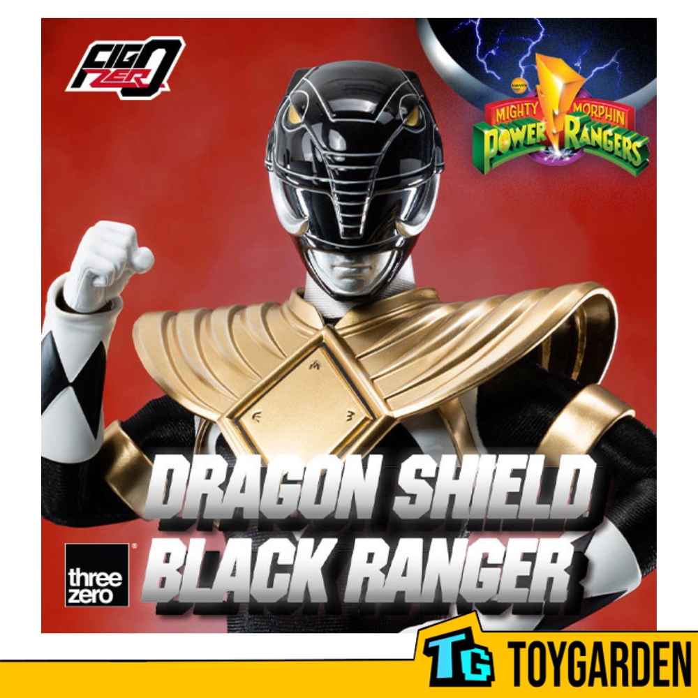 Threezero Figzero 1/6th Scale Mighty Morphin Power Rangers - Dragon Shield Black Ranger (3Z-0591 ...