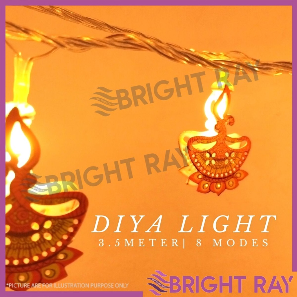 20L Diya LED Fairy String Light Deepak Diwali Deepavali Light Festival ...