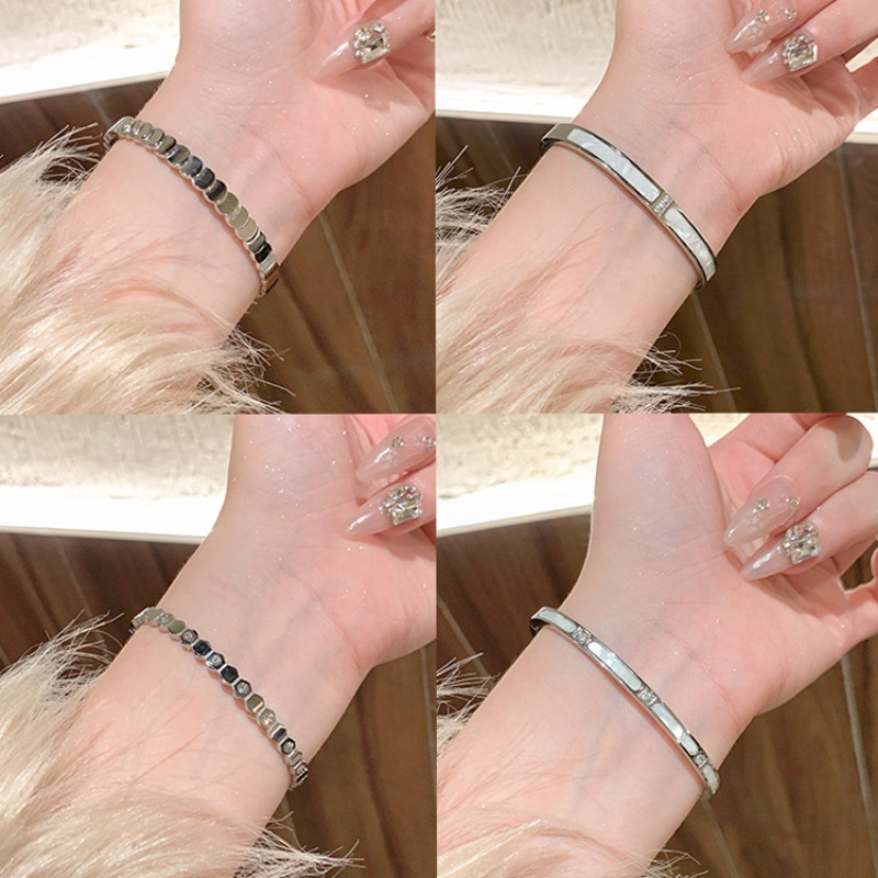 French Titanium Steel Bracelet Stainless Steel Women's High-Grade ...