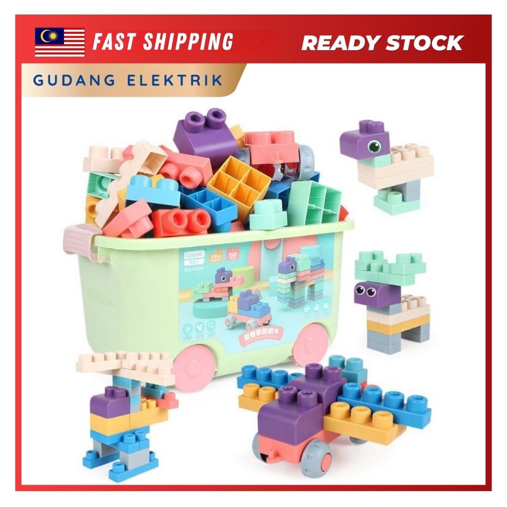 Big Silicone Building Blocks [20 Pcs/ 80 Pcs] Mega LegoBlock Soft Safe ...