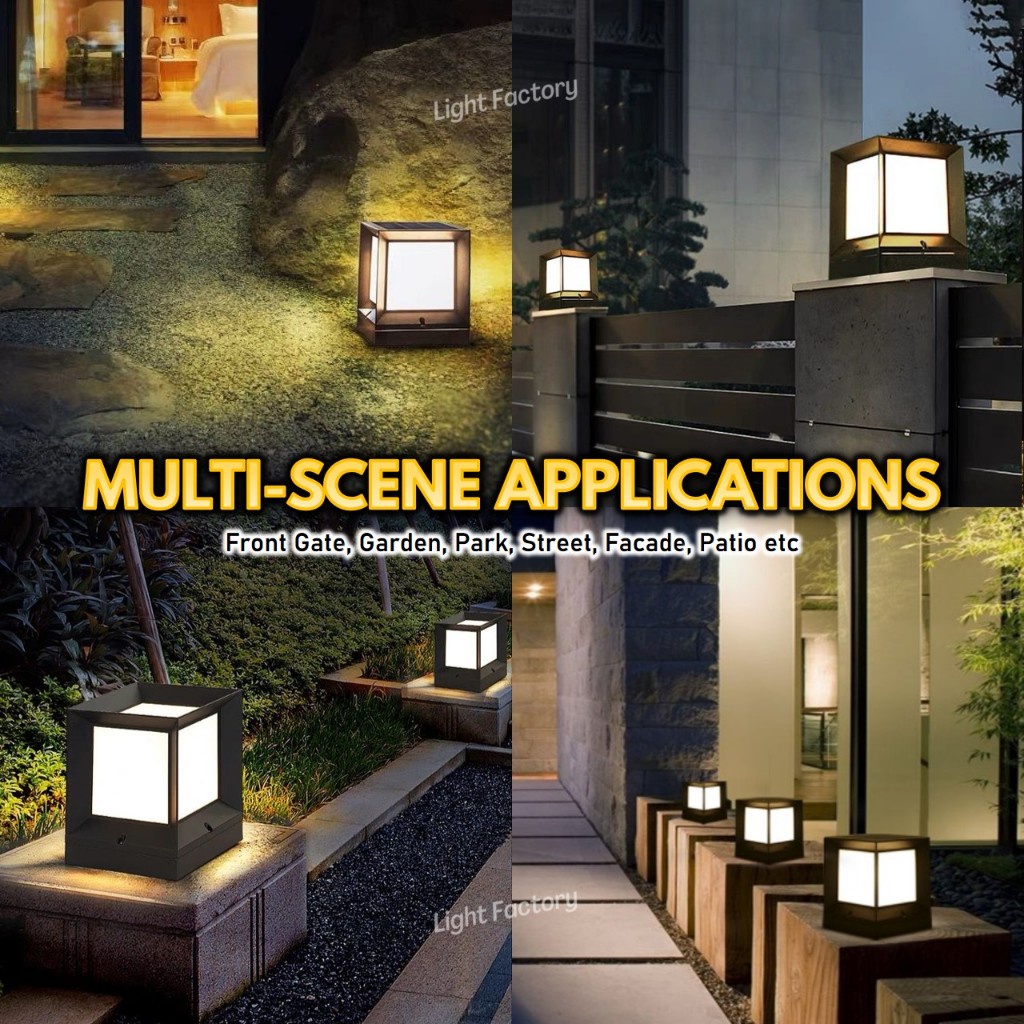 🔥HOT🔥Outdoor Gate Light Outdoor Gate Lamp Weather Proof Outdoor Pillar ...