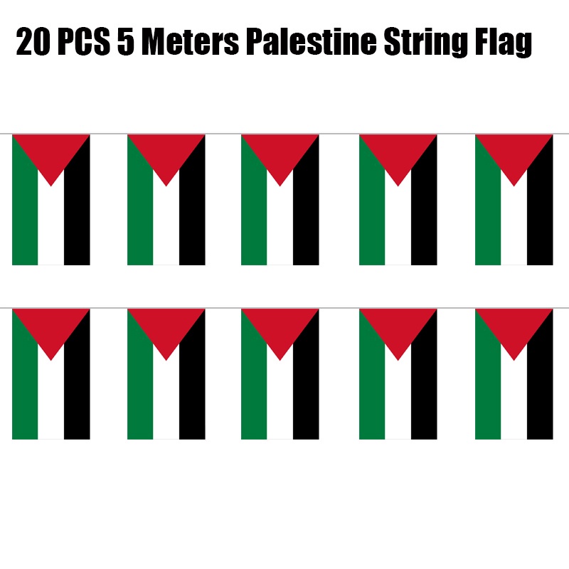 Palestine Bunting Flags 5 Metres 20 piece Flag Banner Decoration ...