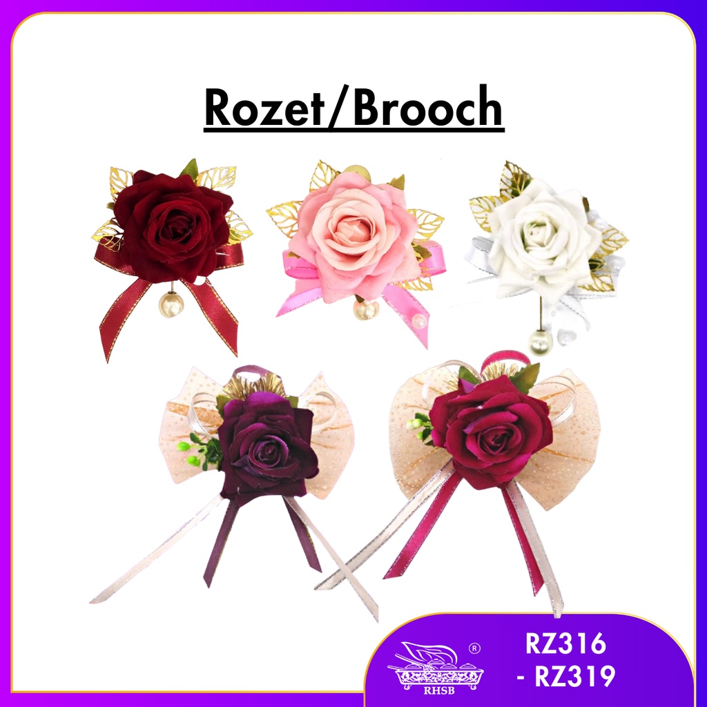 1PC CORSAGE FLOWER / WEDDING BROOCH CORSAGE FLOWER / KAHWIN BUNGA ...