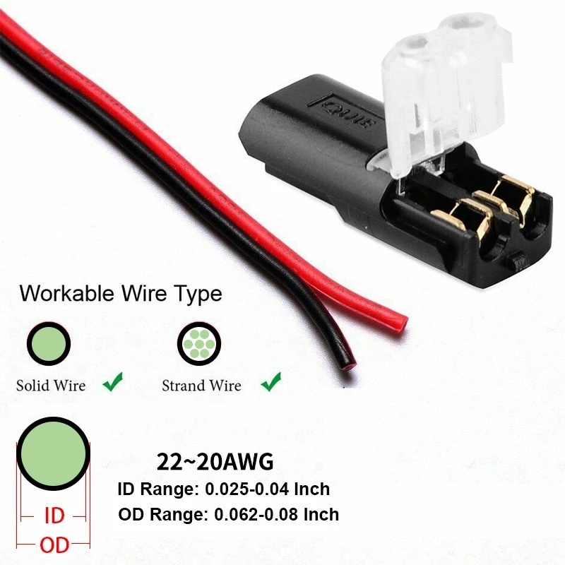 Double-Wire Plug-in Connector with Locking Buckle / 2- No-peel Quick ...