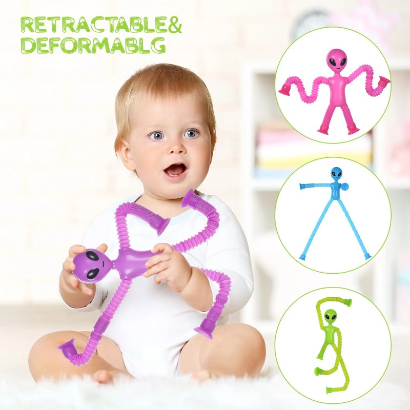 Kids Puzzle Stretch Colored Dinosaur Toy / Cartoon Dinosaur Telescopic ...