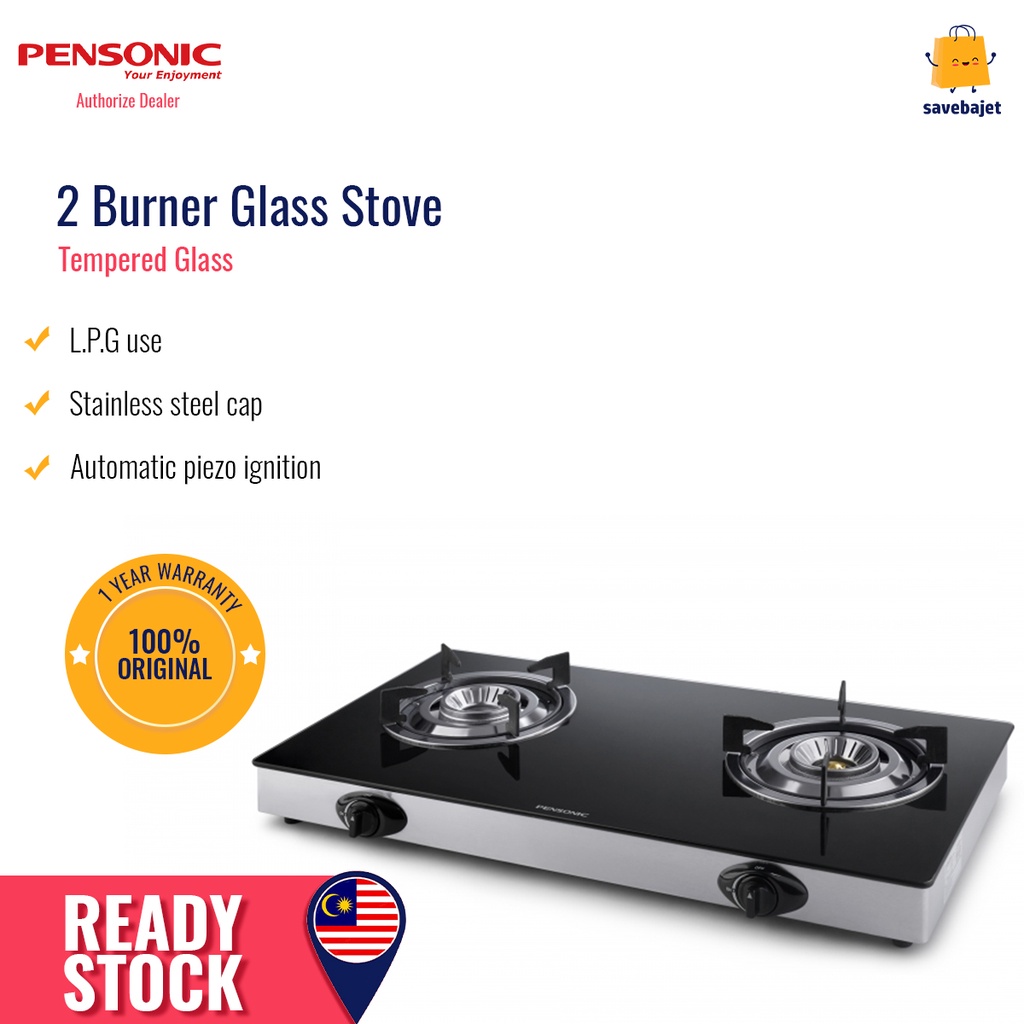 PENSONIC Dapur Gas 2 Pembakar Table Top Gas Cooker PGC-2201G | Shopee ...