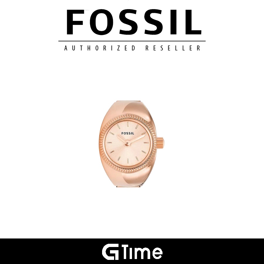 [Official Warranty] Fossil ES5247 Women's Watch Ring Two-Hand Rose Gold ...