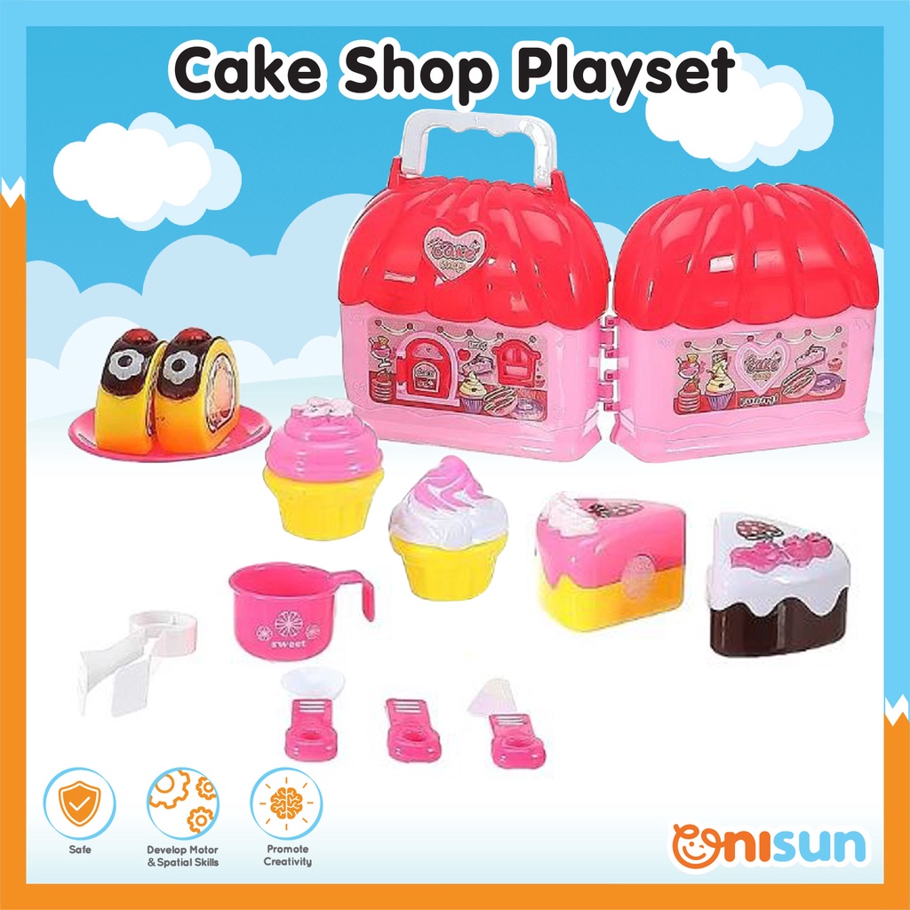 【Ready Stock】Kids Cake Shop Playhouse with Light & Sound Pretend Toy ...