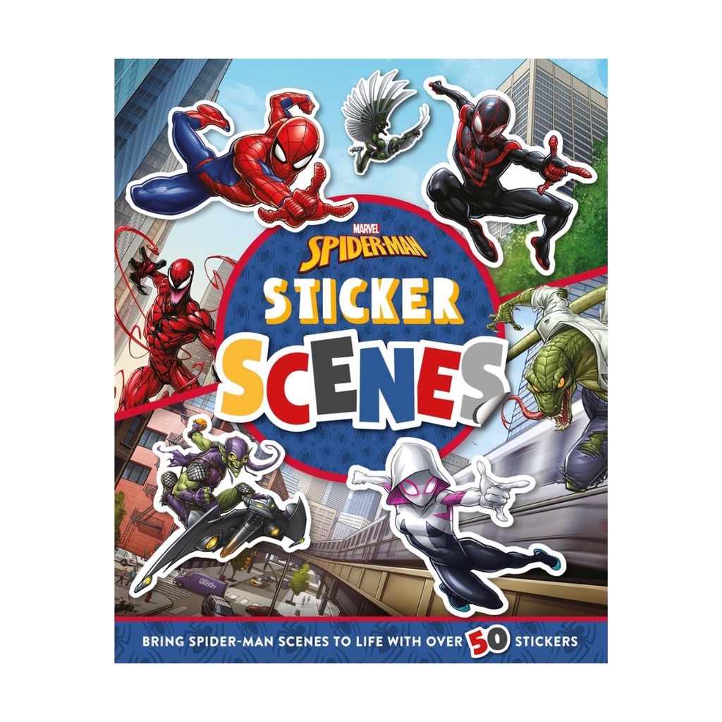 Marvel Spiderman Sticker Scenes Book To Decorate 7 Heroic Scenes With ...