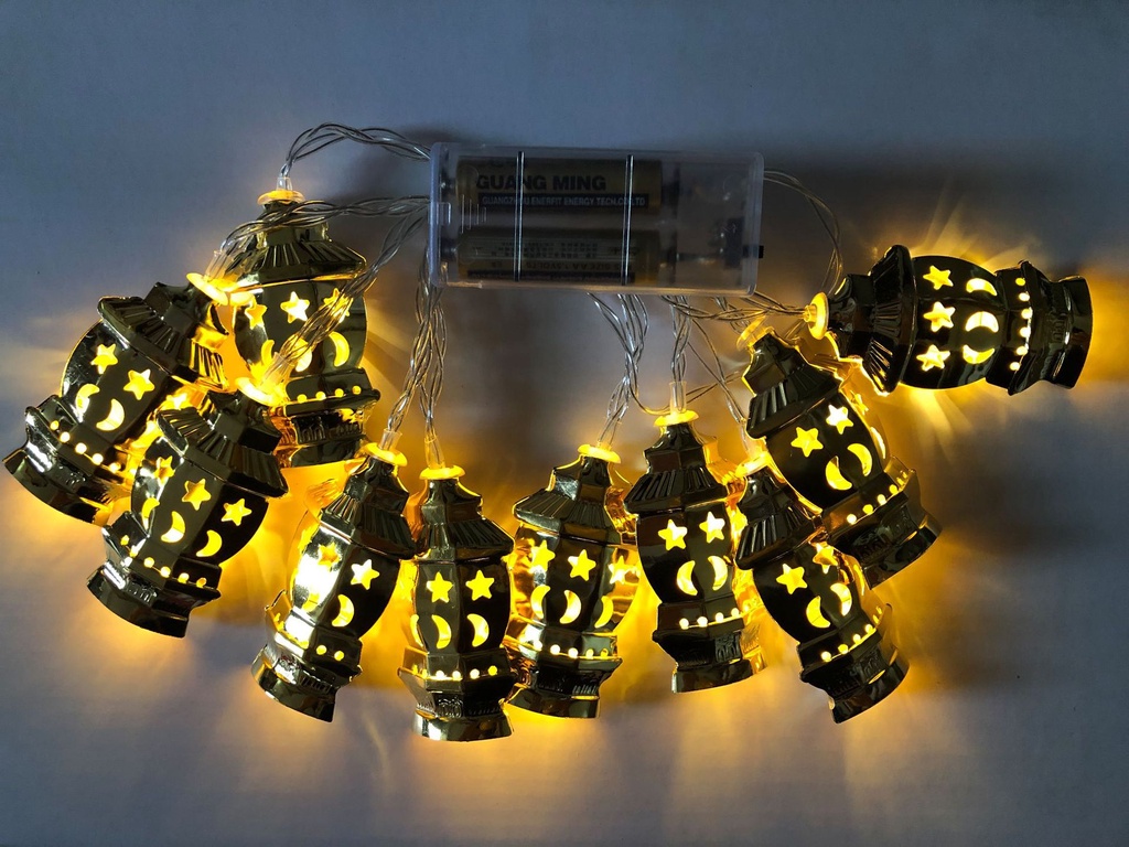 Raya 2025 LED Lights String Raya Lights Ramadhan Star Moon Battery ...