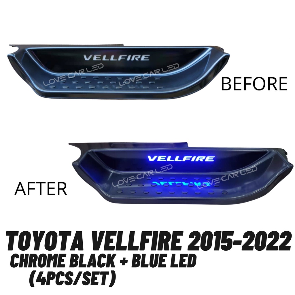 Black Chrome Toyota Vellfire Alphard AH20 AH30 Side SILL Plate/Door ...