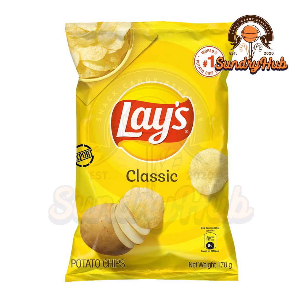 Lays Large Potato Chips Classic 170g | Shopee Malaysia