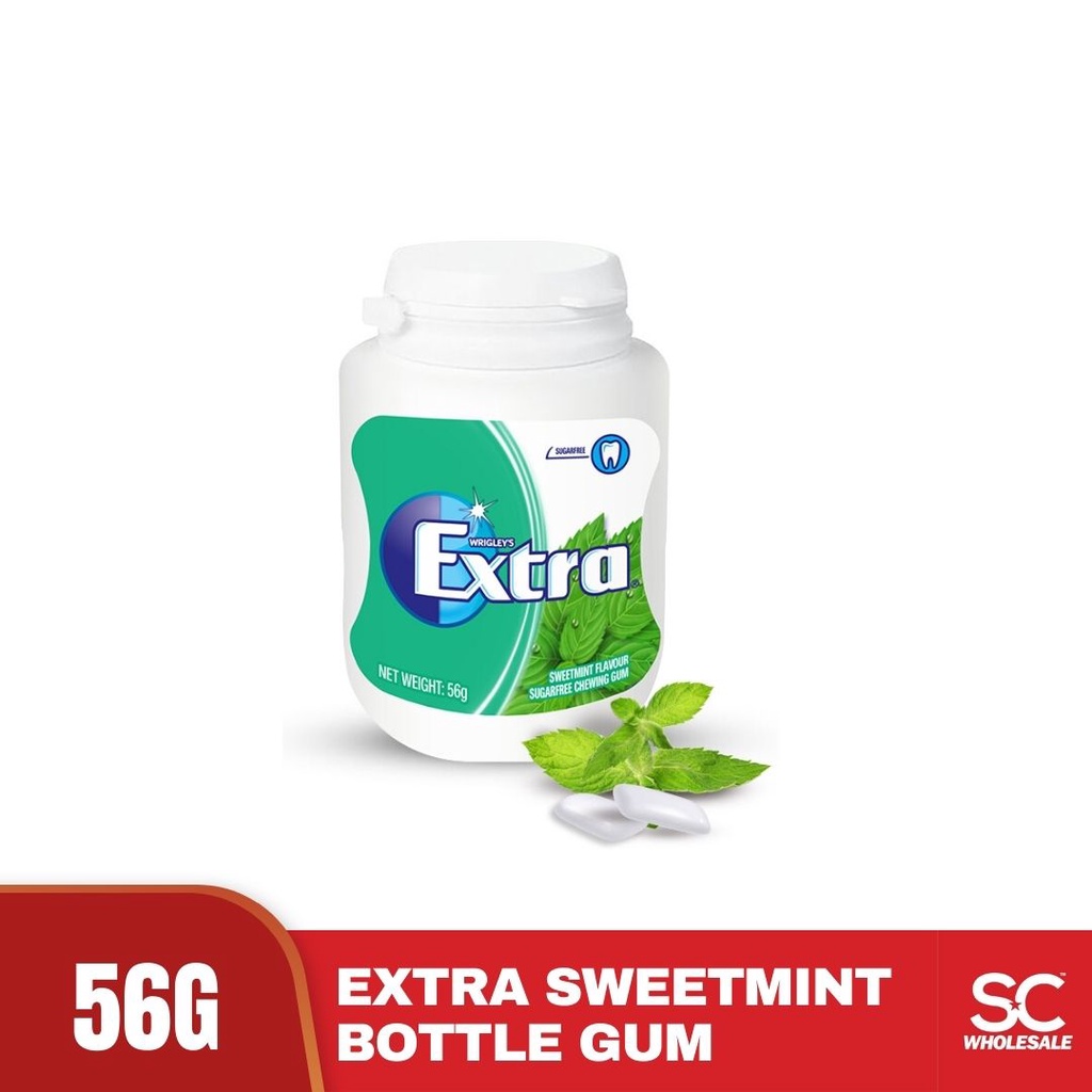 Wrigley's Extra Sweetmint Chewing Gum Bottle 56g | Shopee Malaysia