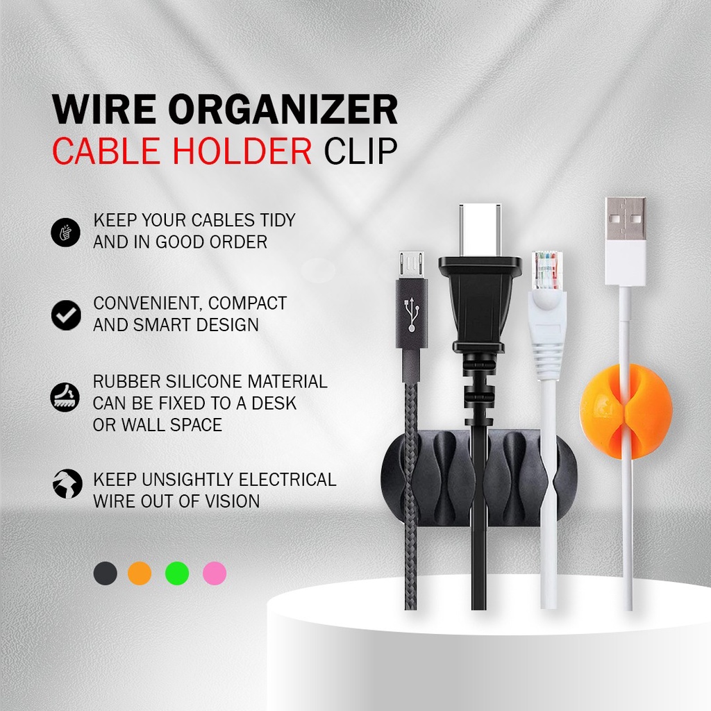 USB Cable Organizer Wire Winder Earphone Holder Cord Silicone Winder ...
