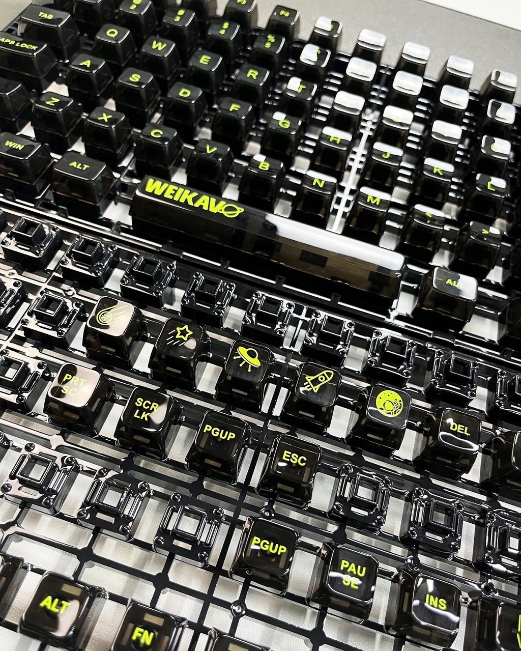 Spot Space Themed Transparent Keycaps ABS MDA 141 Key Small Complete ...