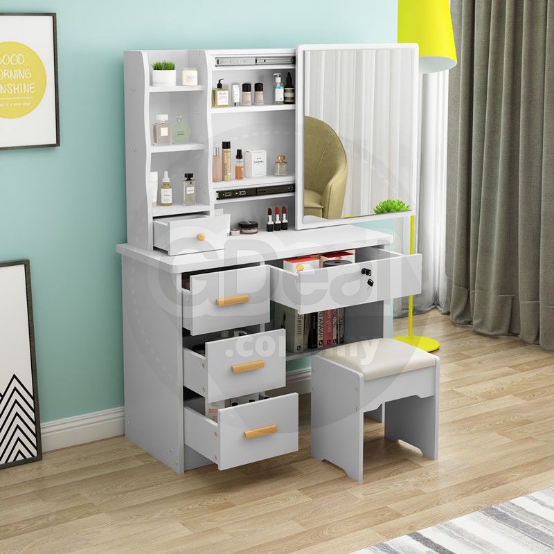 Dressing Table Small Simple Modern Makeup Table Economical Multi Spaces ...