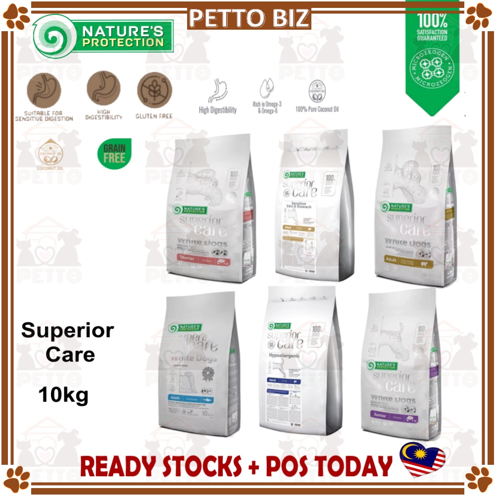 NP NATURE'S PROTECTION (10KG) SUPERIOR CARE WHITE DOG DOG FOOD / TEAR ...