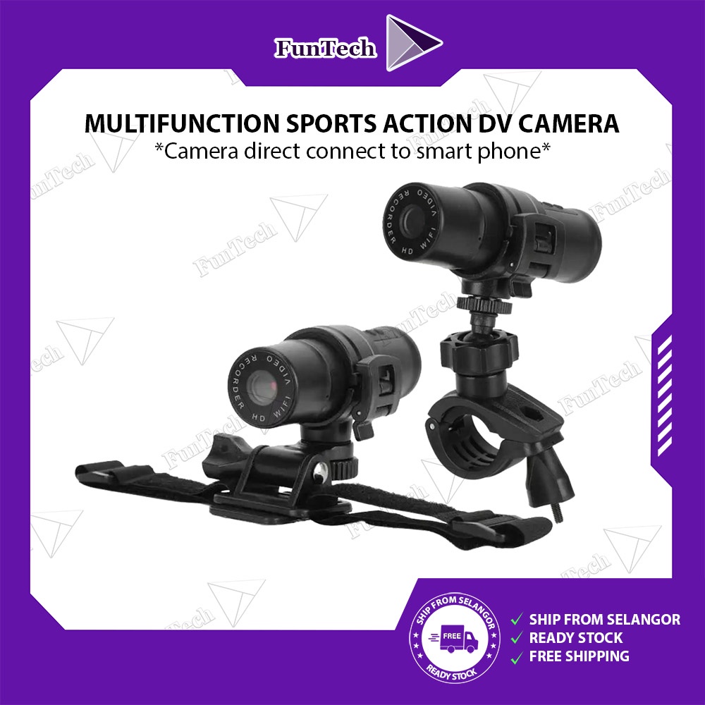 FunTech Wireless Waterproof Motorcycle Camera DVR Camcorder Full HD ...