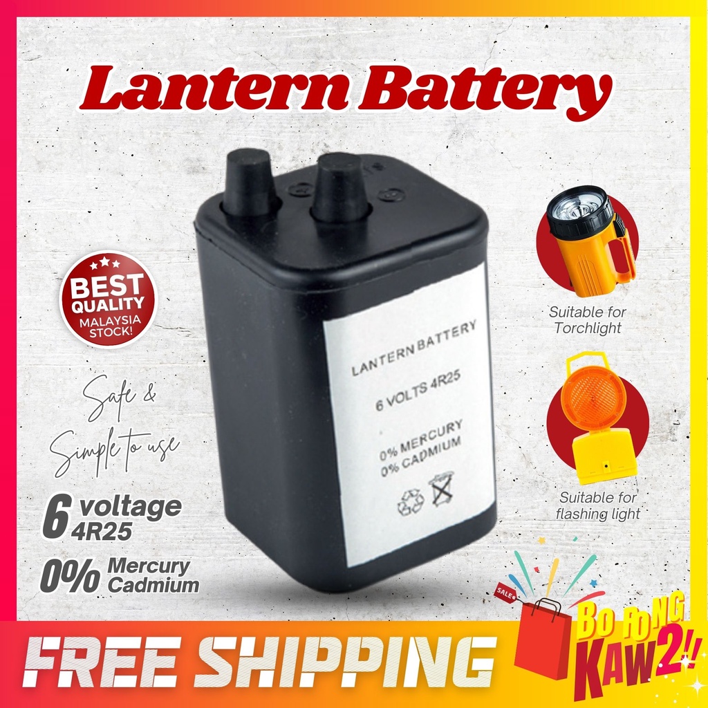 Lamp LED 6V Lantern Battery for Construction Site Blinking Spring ...