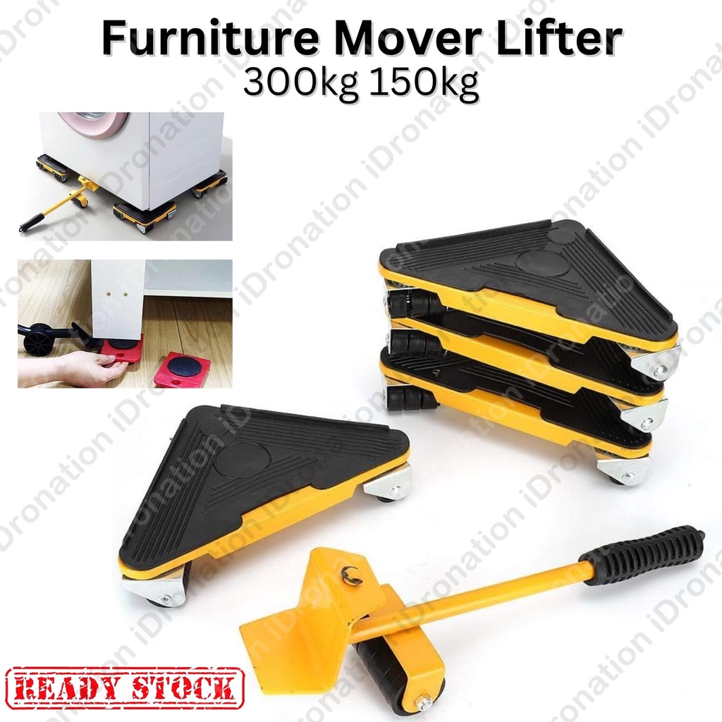 4PC Furniture Mover Lifter Cabinet Transport Tools Rolling Wheel Slider ...