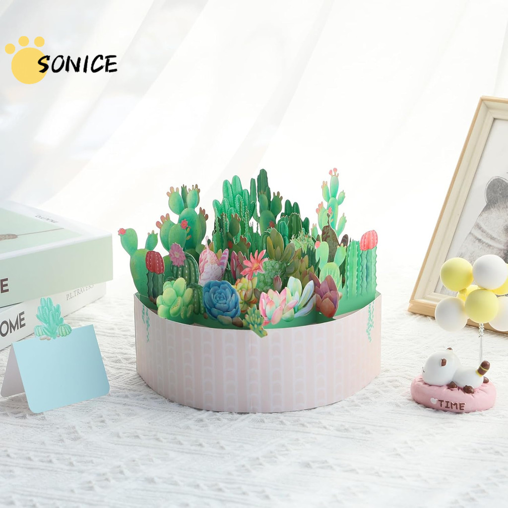 Cactus Garden Pop-Up Greeting Card Desert Foliage And Plants 3D Card ...