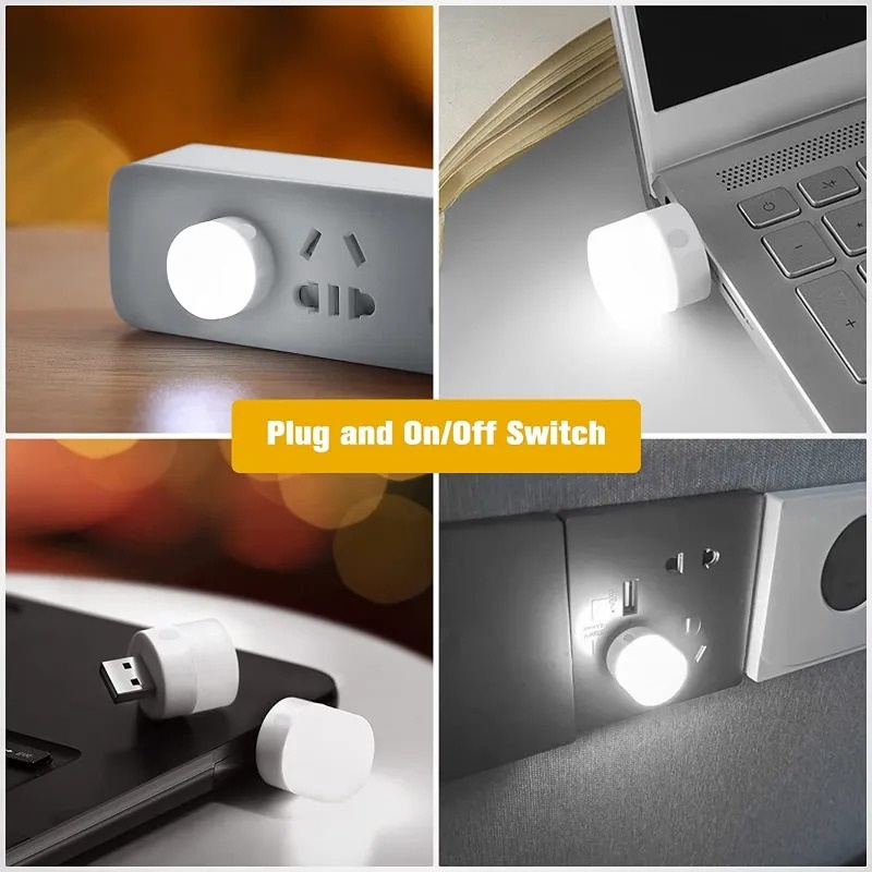 10Pcs Multifunctional USB Plug Night Light / Eye Protection Small Book Lamps / Computer Mobile ...