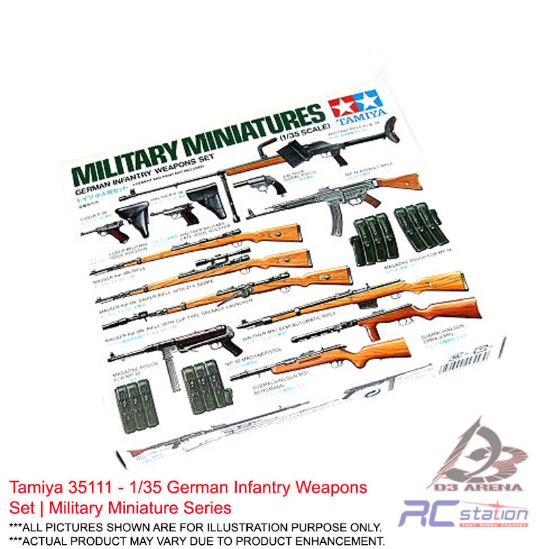 Tamiya #35111 - 1/35 German Infantry Weapons Set | Military Miniature ...