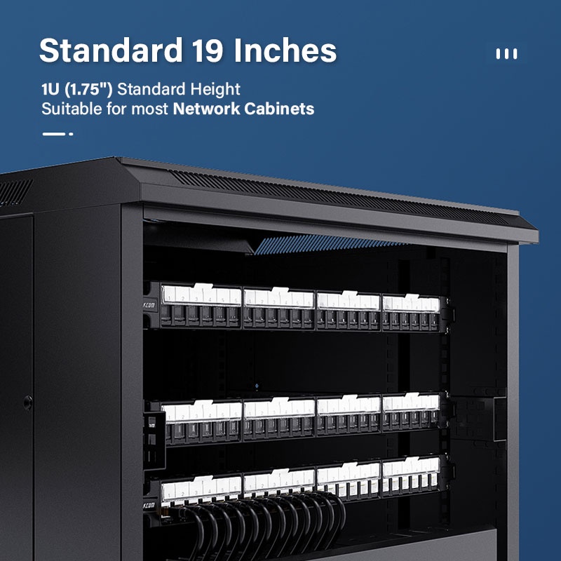 ZoeRax Rackmount or Wall Mount 24-Port Shielded RJ45 Patch Panel with ...