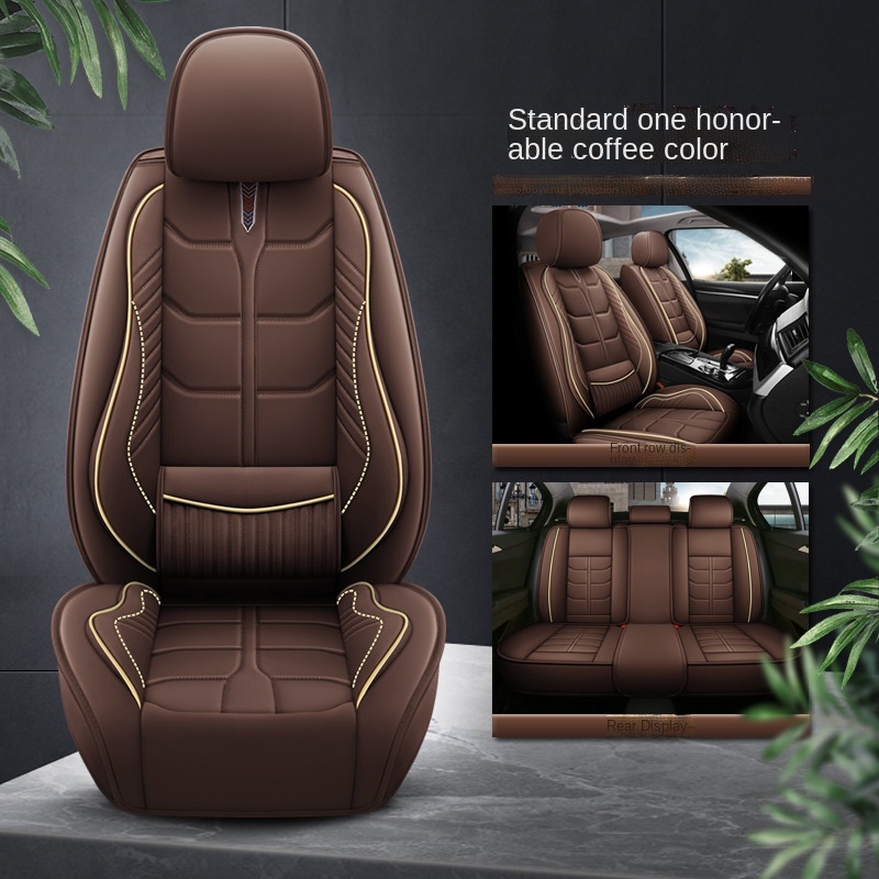 Universal Fit Car Seat Covers PU Leather Front Seat+back Seat Made ...